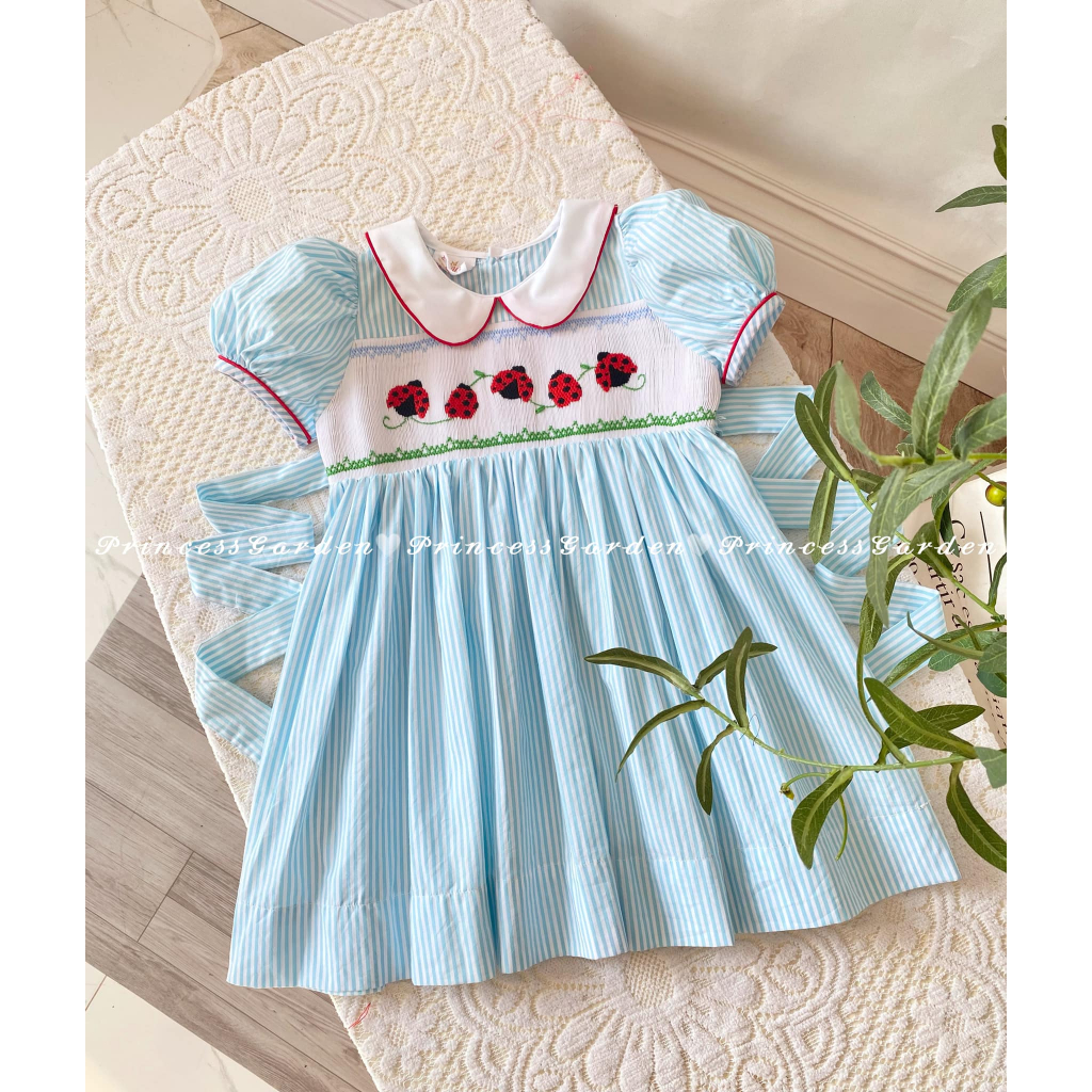!! Mini Smock Cute Dress P005-Blue | Shopee Malaysia