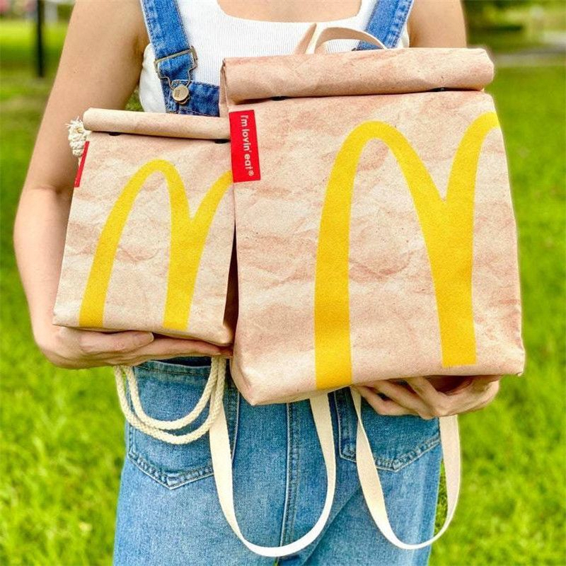 Mcdonald's Paper Messenger Bag Backpack Cute Shoulder | Shopee Malaysia