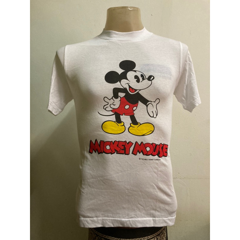 Vintage Style Mickey Mouse Front And Back T-Shirt | Shopee Malaysia