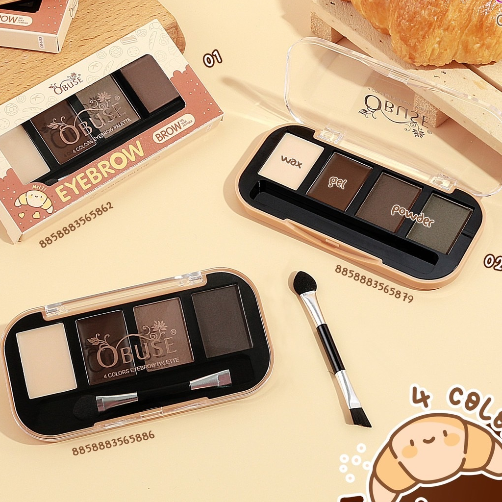 OB-1463 OBUSE (Obez) EYEBROW PALETTE Powder Gel Wax In One Cartridge ...