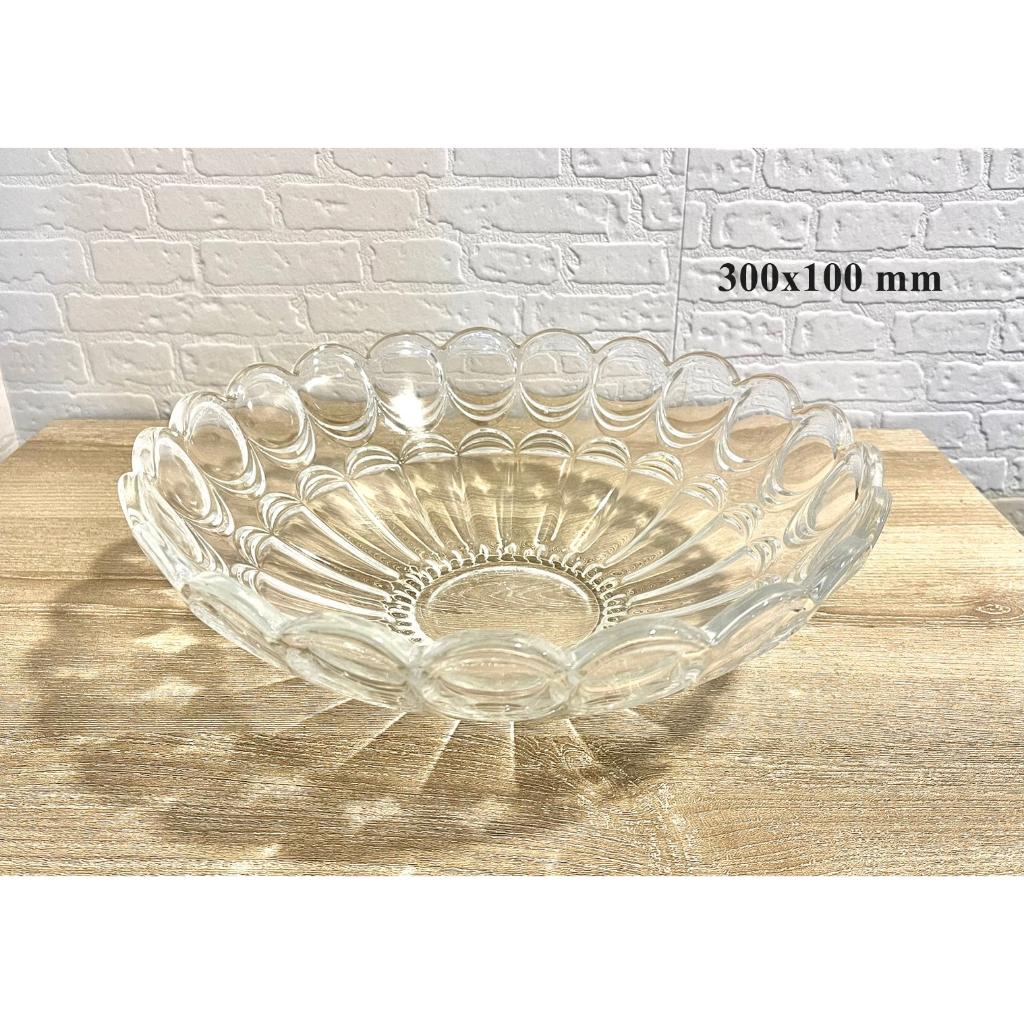 Glass Bowl Fruit Offering Size 12 Inches Grade A Thick Product [12 Inch ...