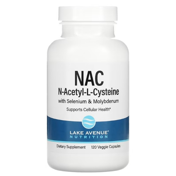 NAC 120 Tablets-Cysteine Lake Avenue Nutrition N-Acetyl-L- 600 mg 120 ...