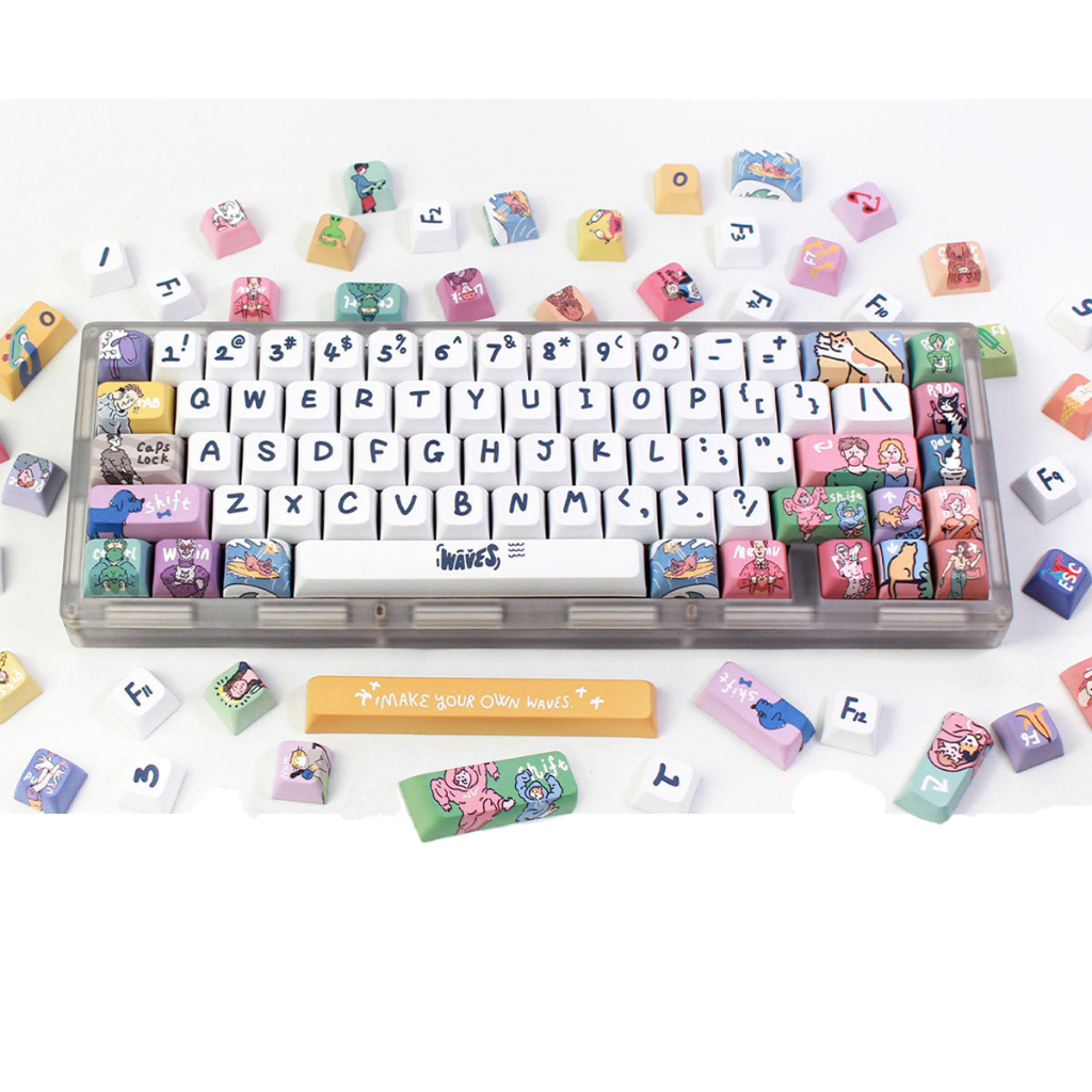 The wave graffitik mechanical keyboard cover is suitable for all RK ...