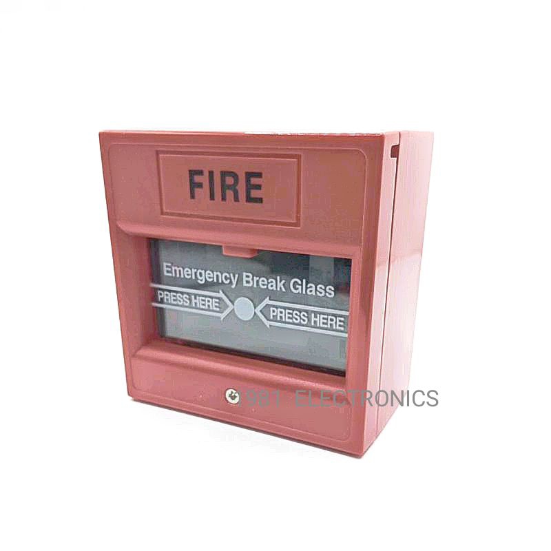 EMERGENCY BREAK GLASS Button FIRE ALARM Switch Push Warning Signal ...
