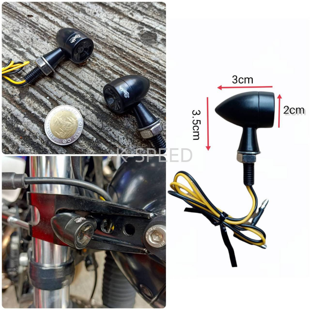 Diabolus Turn Signal Trim LED Mini Mok Lens Round Black Aluminum Work ...