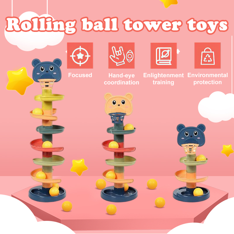 Developmental Skill Training toys Turn-And-Turn Sliding ball Slide 3-7 ...