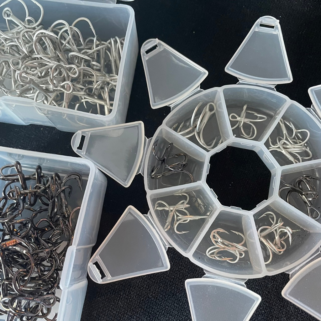 Hook Storage Box Keep Small Fishing Lures 8 Compartments Clear Plastic ...