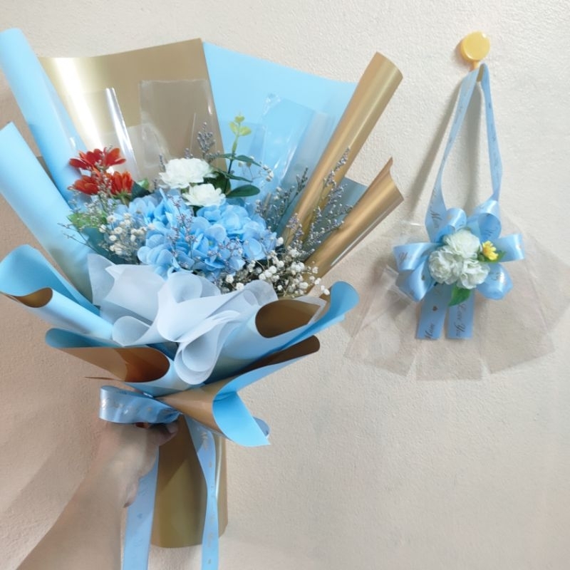 Bouquet Flower + Hand Wrist Garland Pay Homage To The Mother | Shopee ...