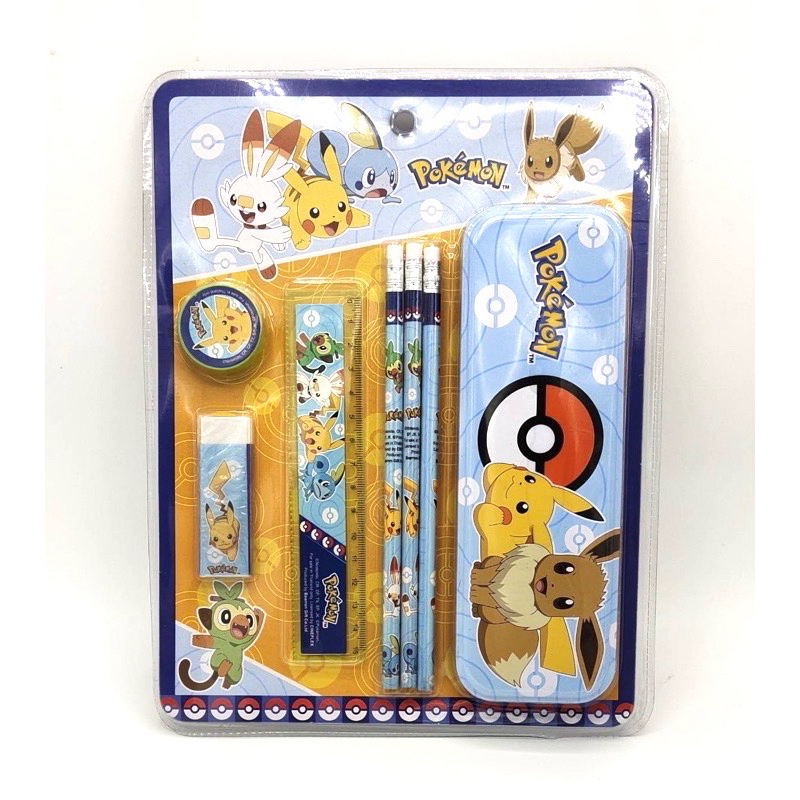 Stationery Set-Pencil Case Eraser Ruler Sharpener Pokemon Genuine ...