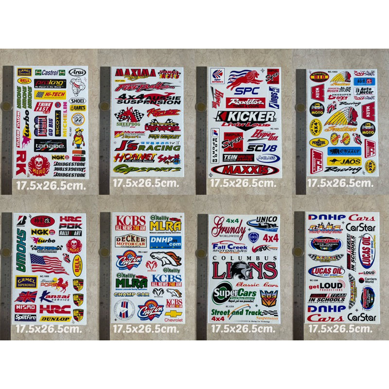 1 Sheet Car Styling Stickers 7 "x10.5" Inch Waterproof Sticker | Shopee ...