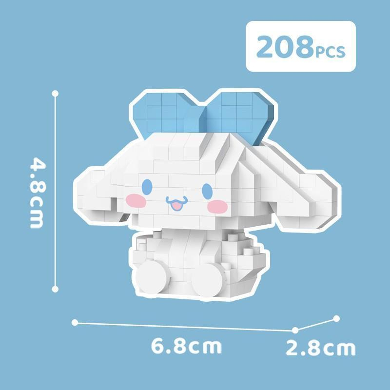 Lego Nano Sanrio Sitting Mini Kuromi My Melody Cinnamon Roll | Shopee ...