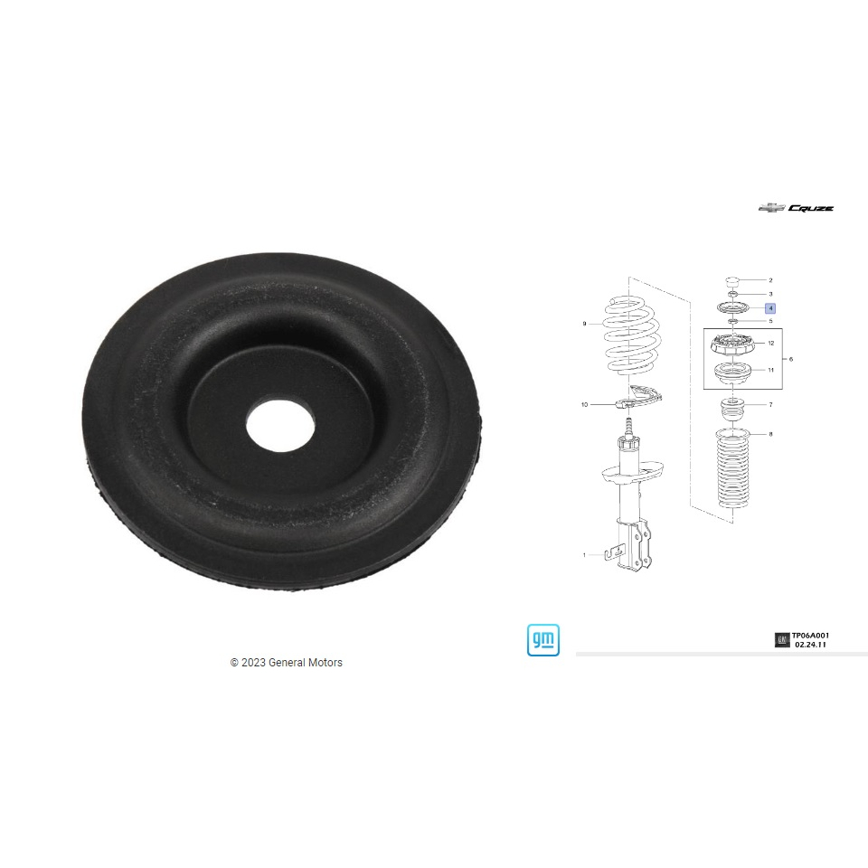 Front Shock Absorber Socket (Top) LH/RH CRUZE11-15 Genuine Gm ...