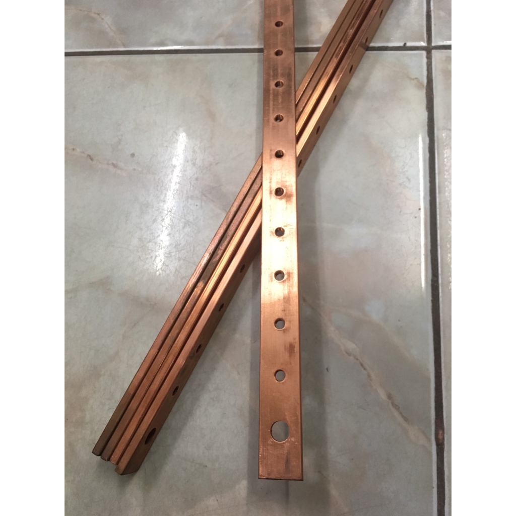 Busbar Copper 1 M Long Size 20x5mm Pure Perforated Thread Tapping ...