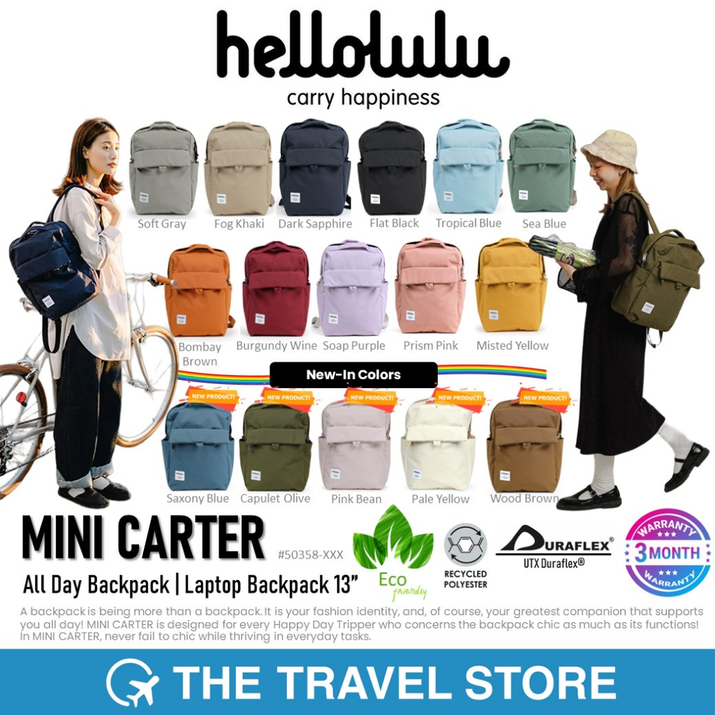 HELLOLULU Mini Carter All Day Backpack | Laptop 13 "(50358-XXX) | Shopee Malaysia