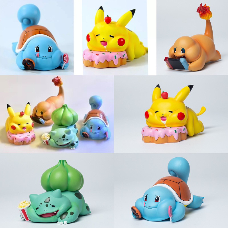 Pokemon Fat Model Figure GK Foodie Otaku Series (Pikachu/Squirtle ...