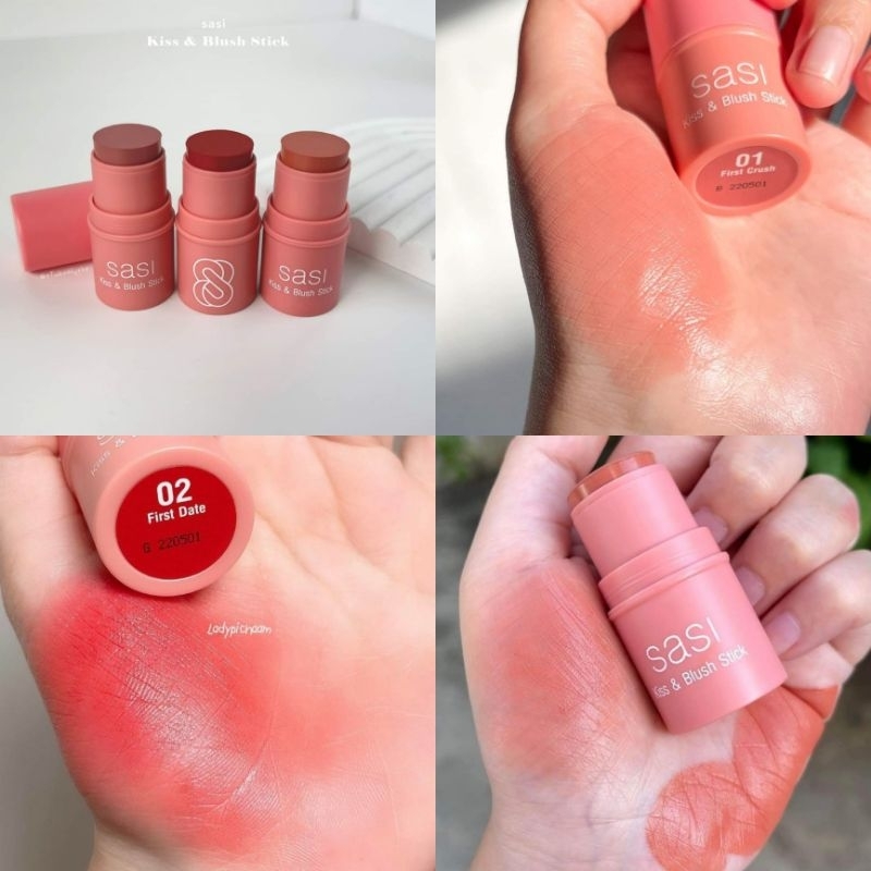 Sasi kiss & blush stick Super Good Cream Clear Color Not Thick Texture ...