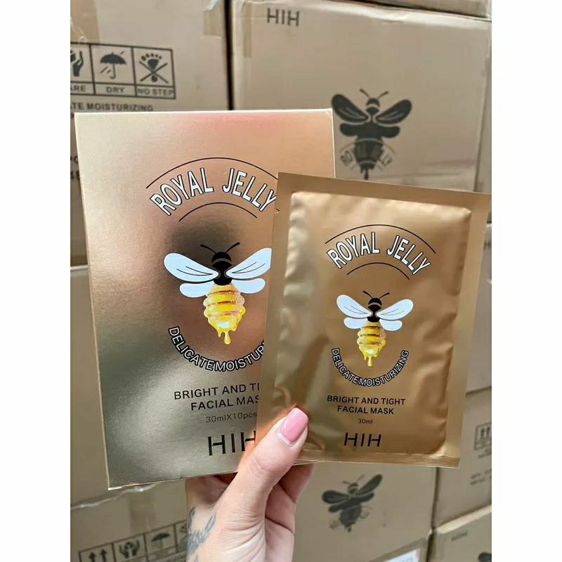 Hih Royal Jelly Formula Face Mask 1 Box Contains 10 Sachets 1 Sheet ...