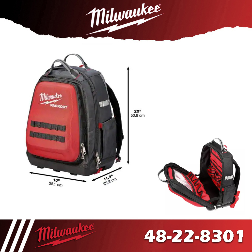 Milwaukee Packout Backpack 48-22-8301 | Shopee Malaysia