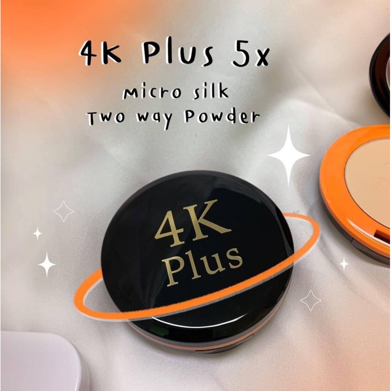 4k Plus Foundation Powder 4k Micro Silk Two Way Long Lasting Beautiful ...