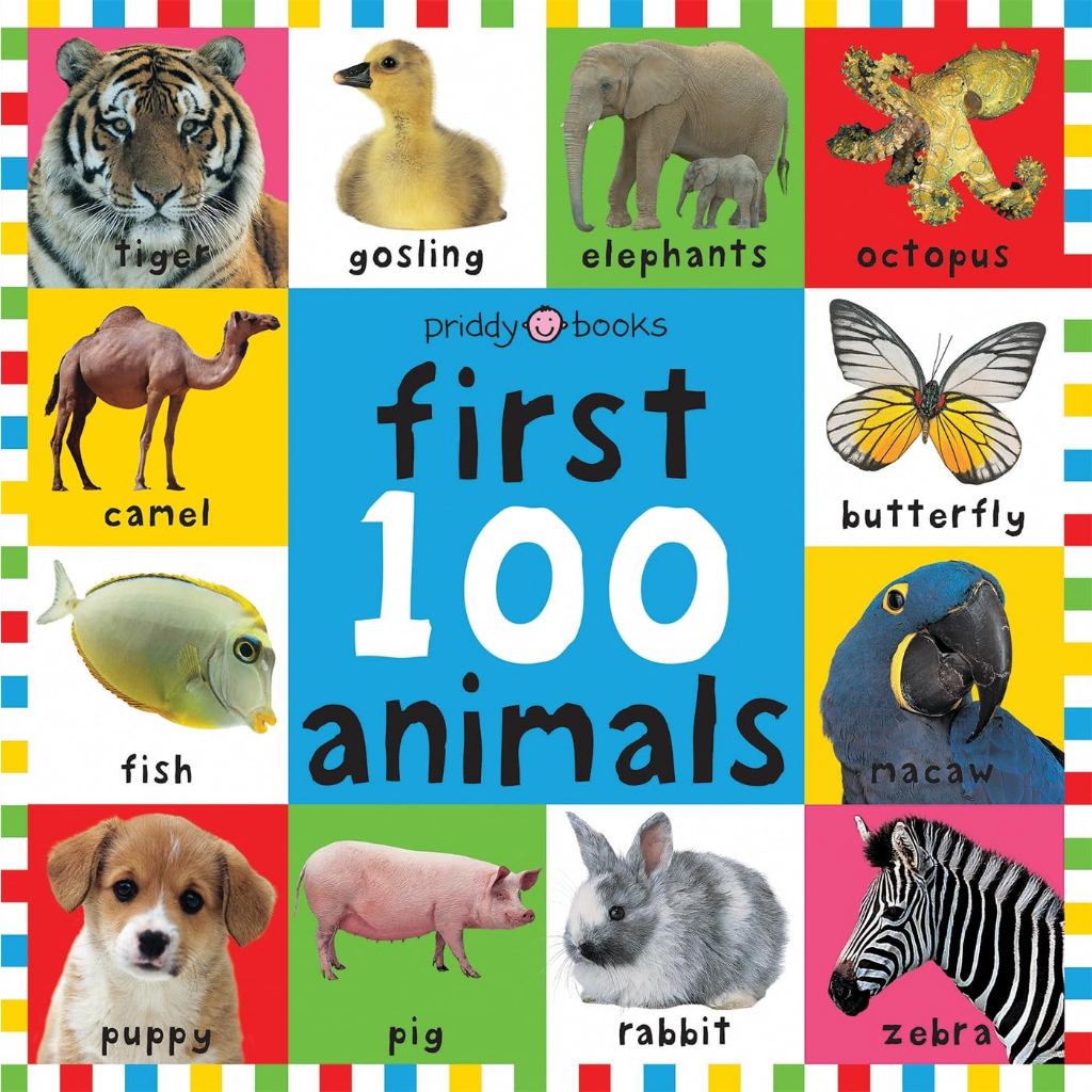 First 100 Animals Children book Vocabulary English Board {Priddy books ...