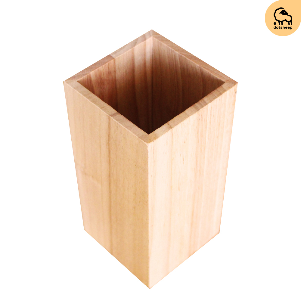 Dotsheep Tube Box ** Large Tall Wooden Rubber Wood (100) | Shopee Malaysia