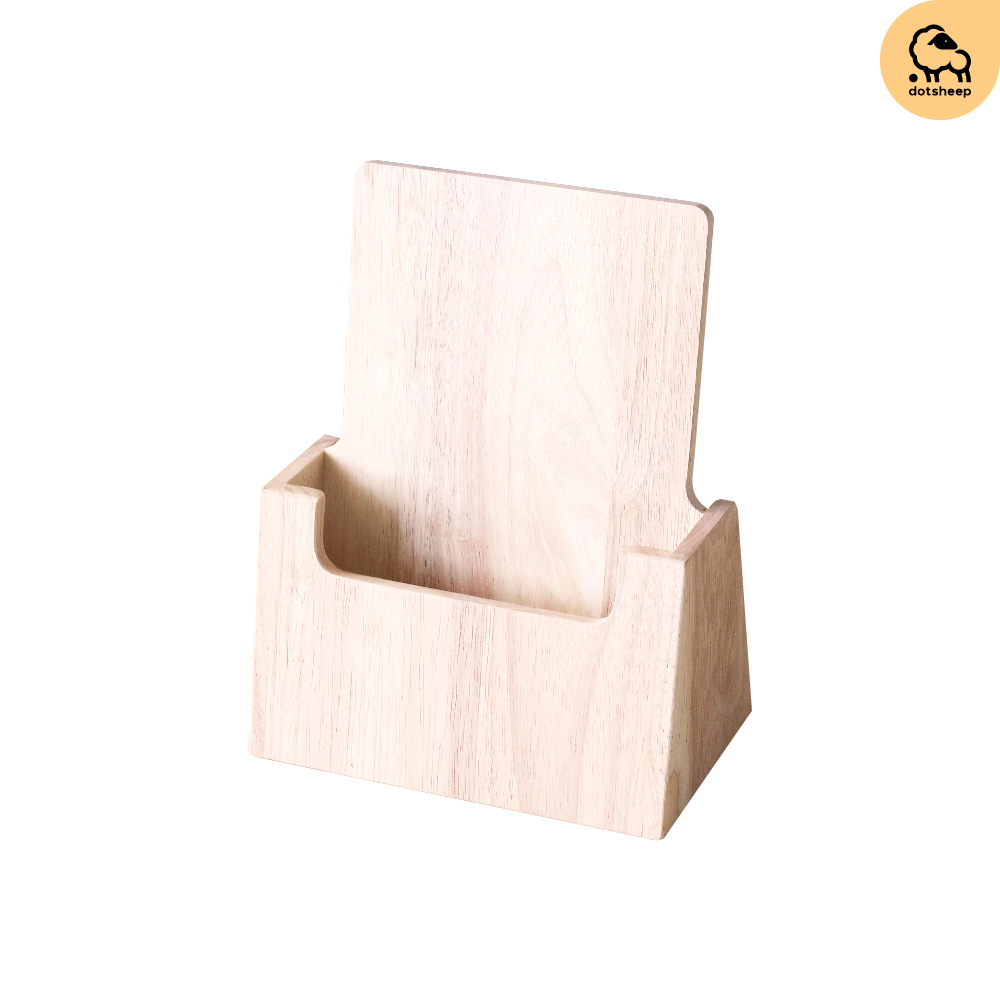 Dotsheep Leaflet Box (A5) Holder Brochure Rubber Wood Document Case ...