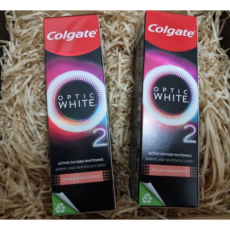Colgate Optic White O2 peach Osmanthus (peach)85 Gram (New Formula ...