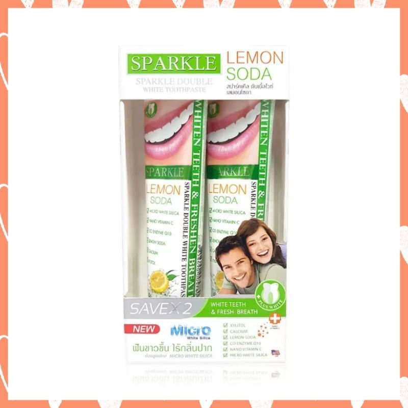 Sparkle Toothpaste lemon soda Formula 100 g. (Twin Pack) | Shopee Malaysia