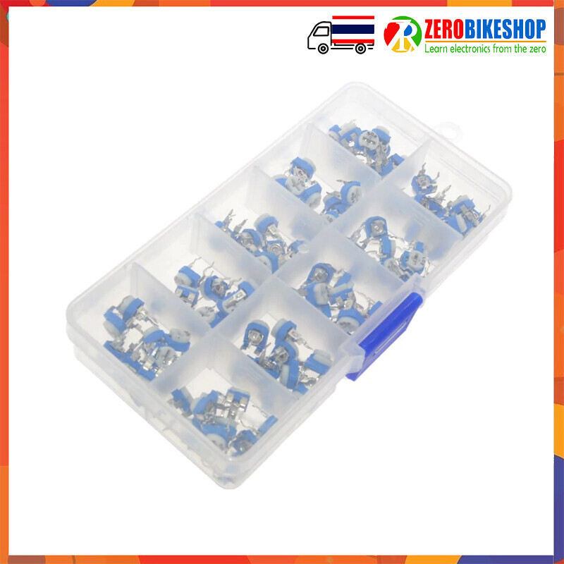 RM065 Carbon Film Horizontal Trimpot Potentiometer Assortment Kit 10 ...