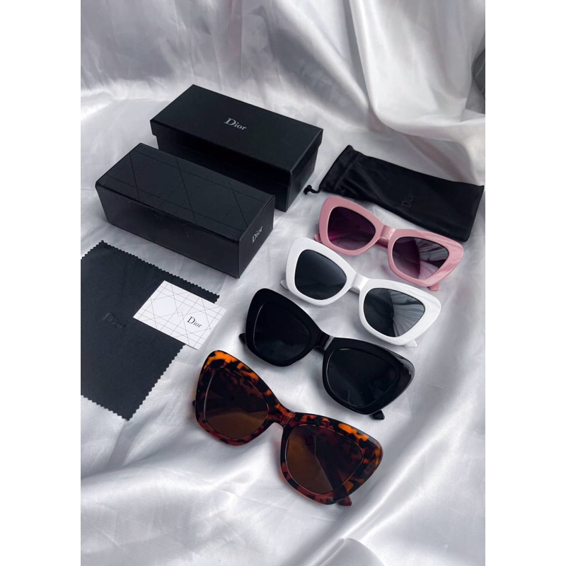 Cat Ear CD Glasses Very Chic Work Comes With A Box. | Shopee Malaysia