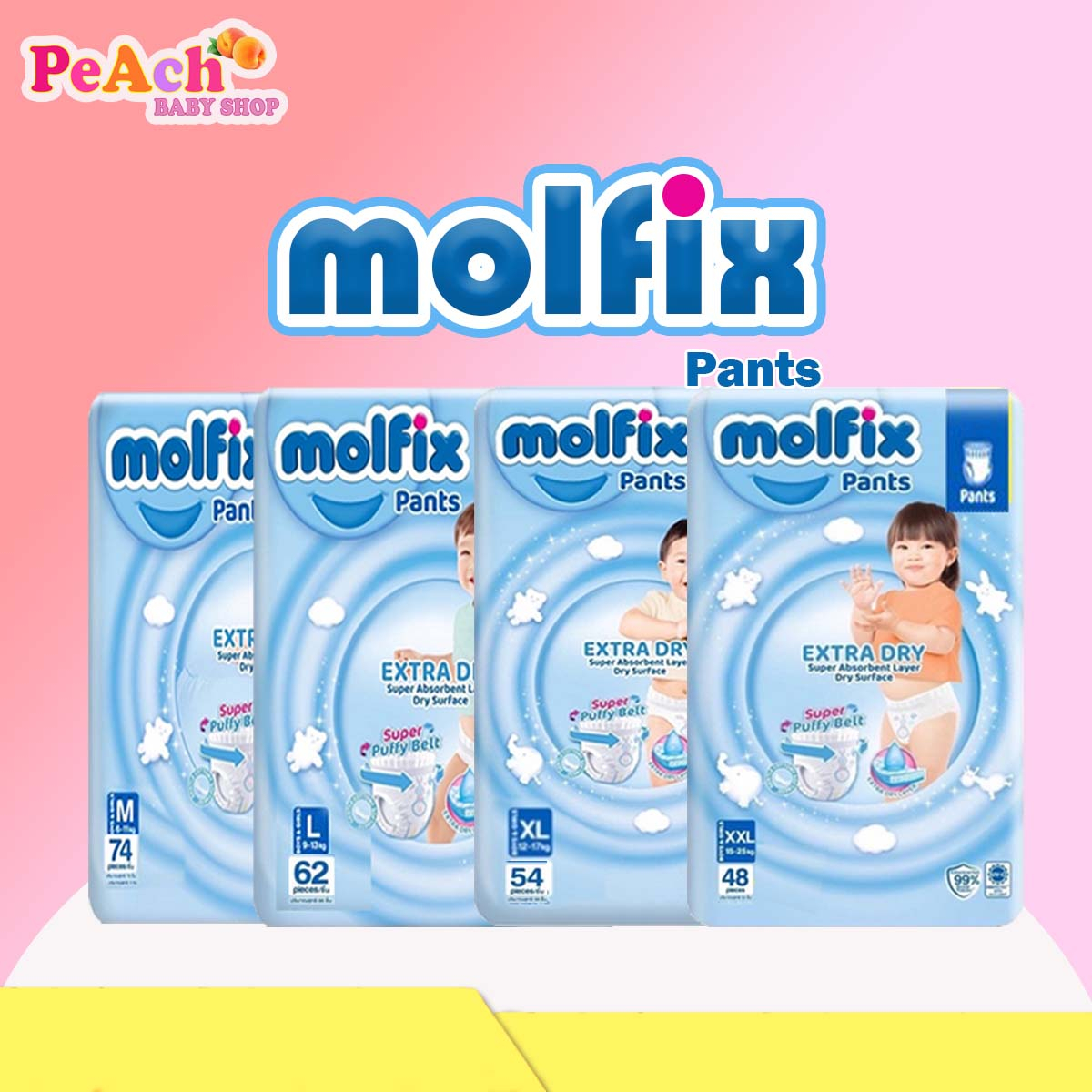 Molfix Extra Dry pants Movix Drypant (pants Diapers) | Shopee Malaysia