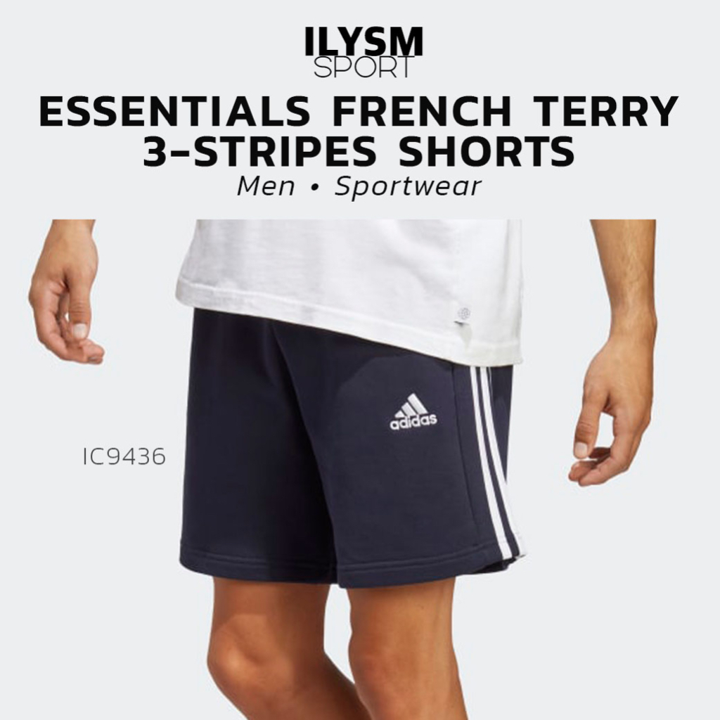 Adidas ESSENTIALS FRENCH 3-STRIPES SHORTS Authentic1 (IC9437 IC9436 IC9435) | Shopee Malaysia