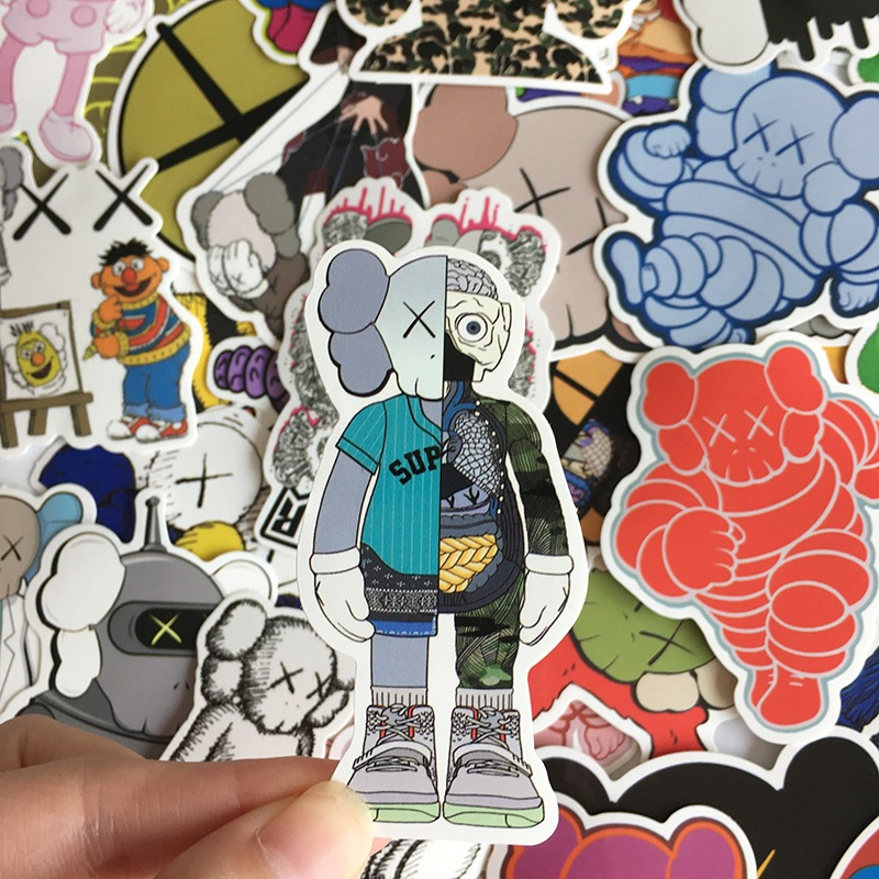 Big size Sesame Street KAWS sticker Waterproof Different Style 65pcs ...