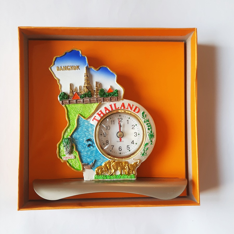 Thailand Map Shape Table Clock Beautiful Good Looking Souvenir Gift ...