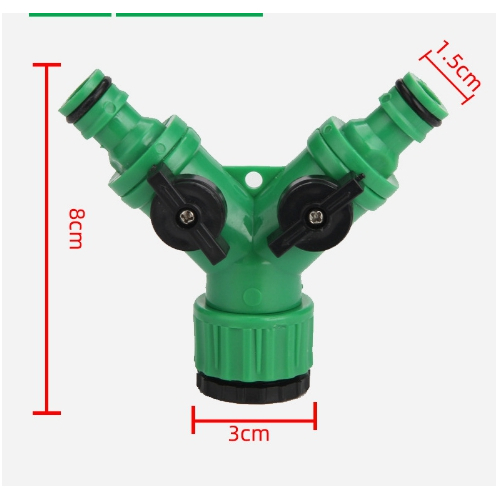 Quick Coupling Water Tap Split Into 2 Ways With On Off Valve | Shopee ...
