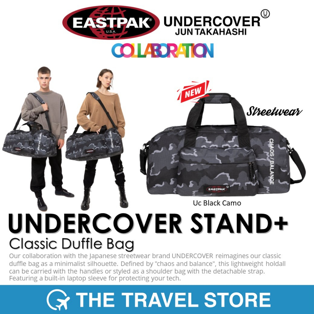 EASTPAK x UNDERCOVER Stand + Classic Duffel Bag-Uc Black Camo Carrying ...