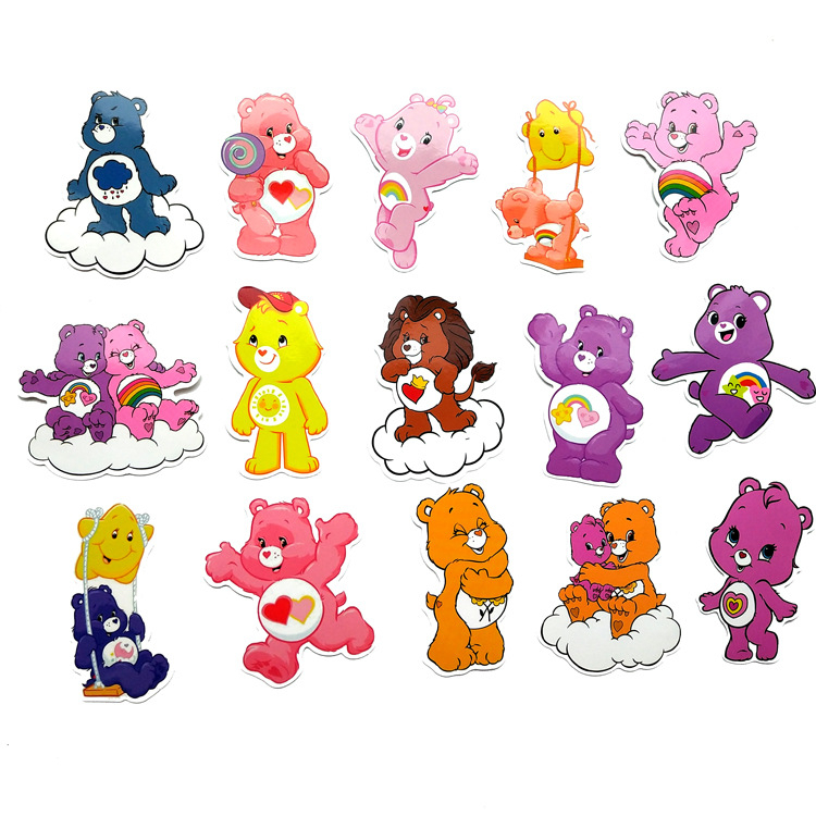 Care Bears Stickers 50Pcs/Set Cartoon DIY Reusable Car Back Skirt Hand ...