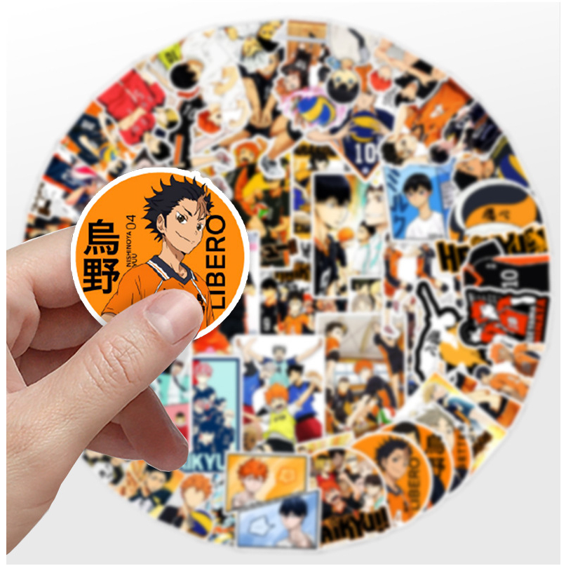 New Haikyuu Stickers For Decorating Laptop Skateboard Luggage 50 Pieces ...