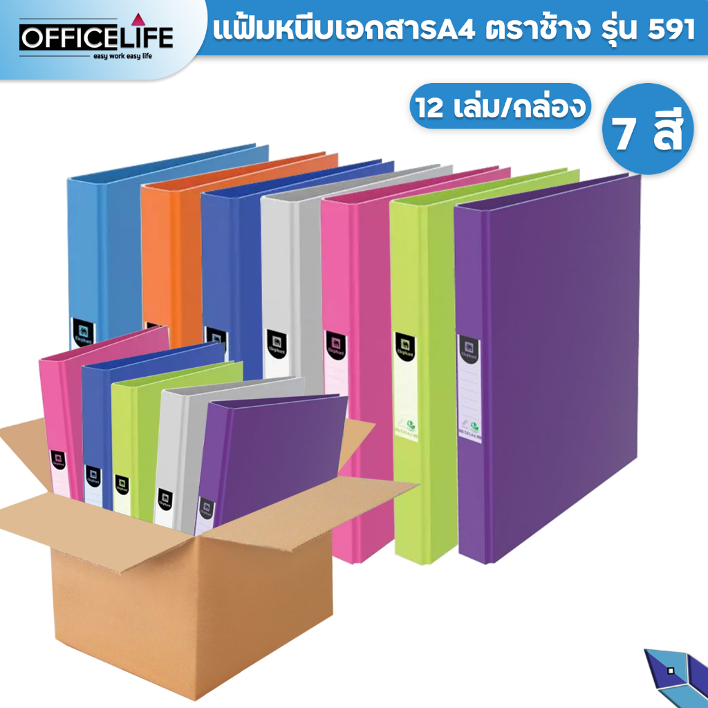 Elephant File Folder Duraplast No.591 A4 Size 1.5 Inches Wide (12 Books ...
