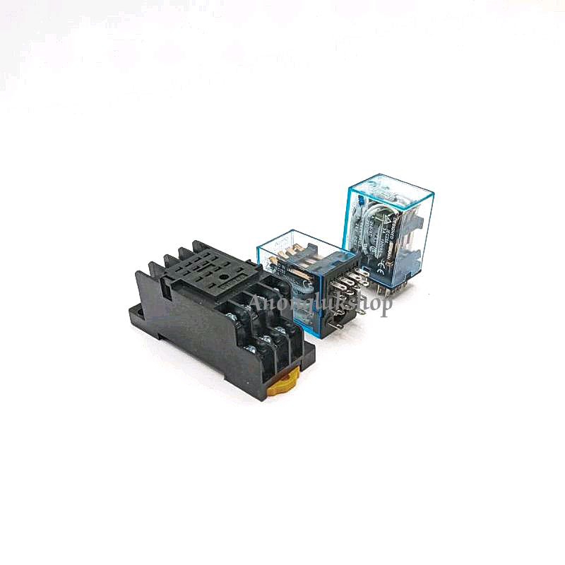 1set Relay With Base MY4N-J 12VDC 12VAC 24VDC 24VAC 110VAC 220VAC ...