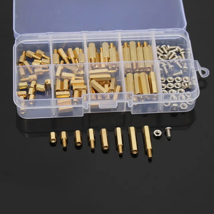 120pcs/Set M3BH2 M3 Nut Brass Head Male Female Standoff PCB Board Plate ...