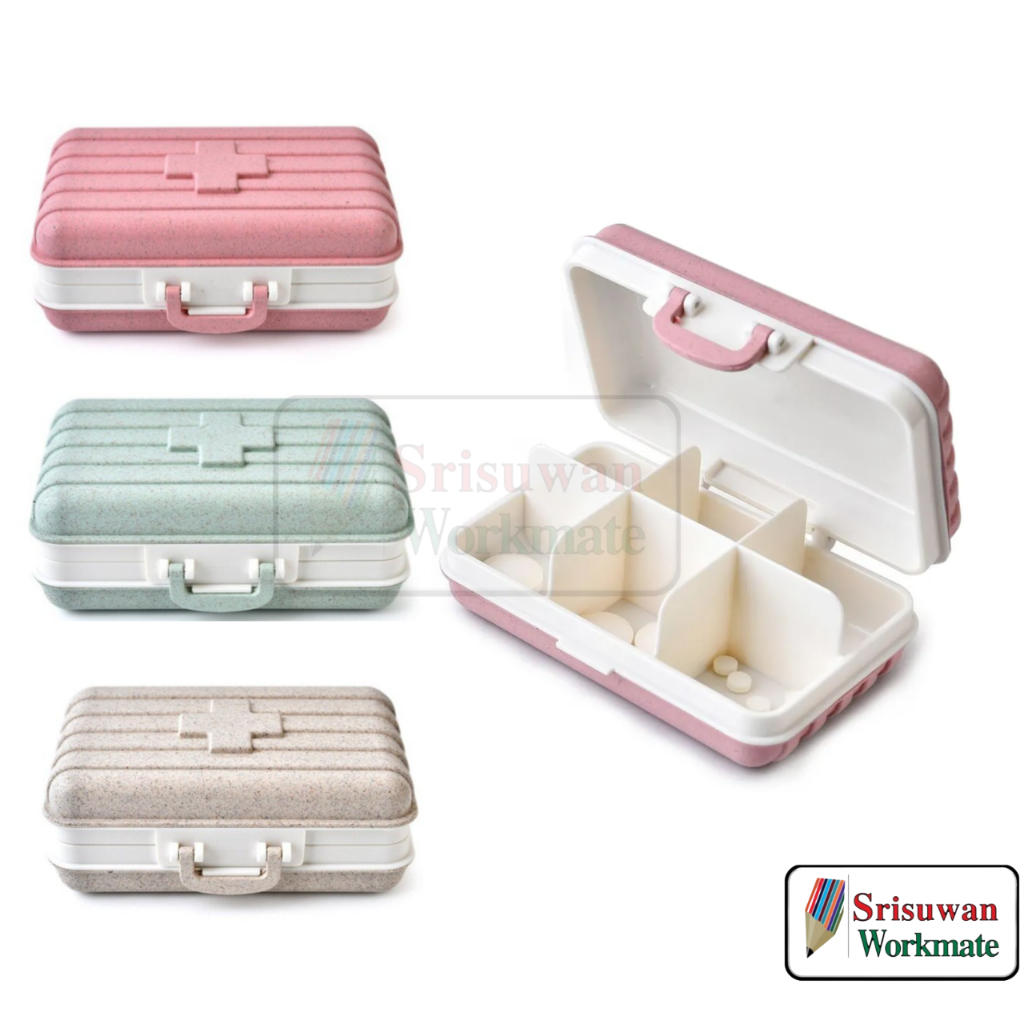 Wheat Storage Box RB260 Assorted Colors Pill 6 Compartments From ...