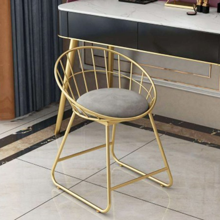 Round Steel Frame Chair Velvet Upholstery BT00 2045 | Shopee Malaysia