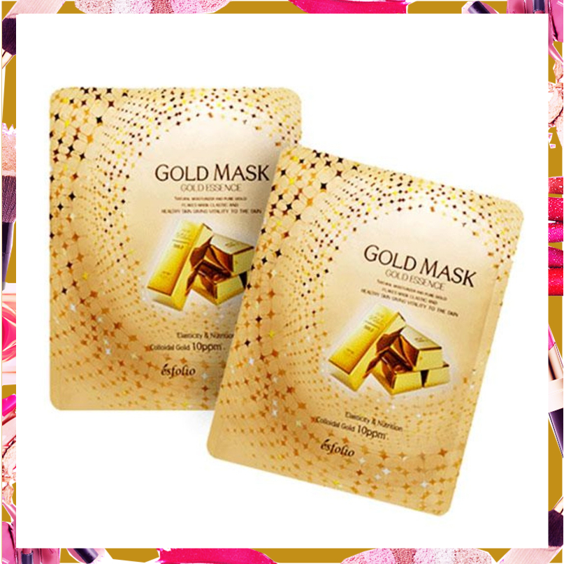 Korean Gold Mask Esfolio Essence Mixed With Antioxidants 2 Sheets 50 ...