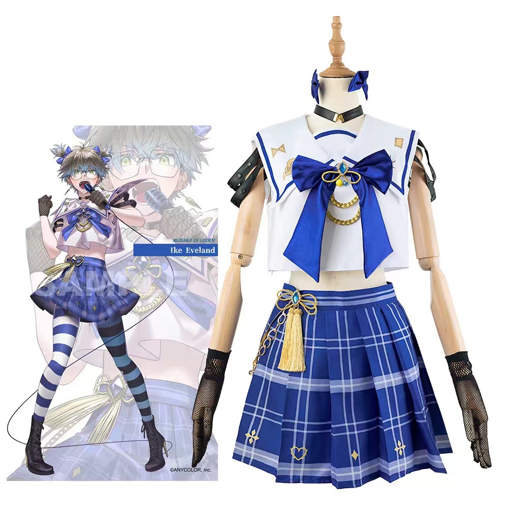 Vtuber Nijisanji Ike Eveland/Maria Marionette Set Game Wear Cute ...