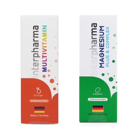 Interpharma Multivitamin Orange Flavor 90g/Magnesium Plus B Complex ...