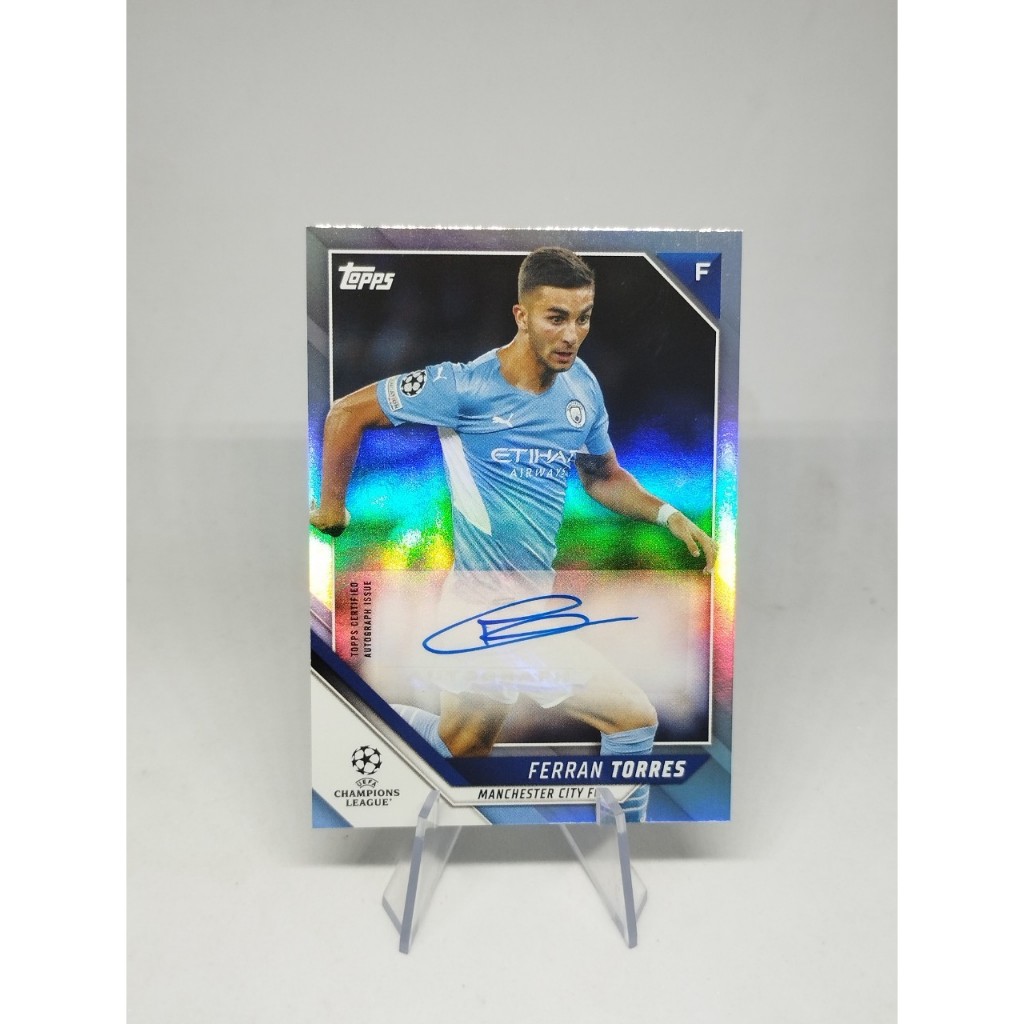 Topps Football Player Signature Card Chrome Ferrari Torres Refractor ...