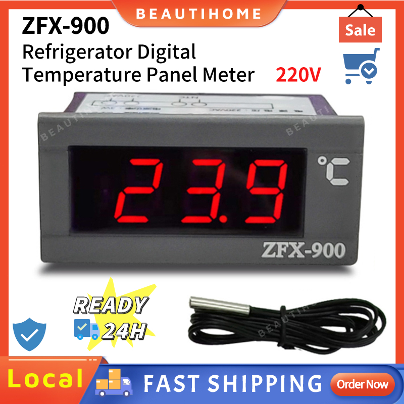 ZFX-900 Thermometer Embedded Panel Smart Digital Temperature Display For Refrigerator Deepfreeze ...