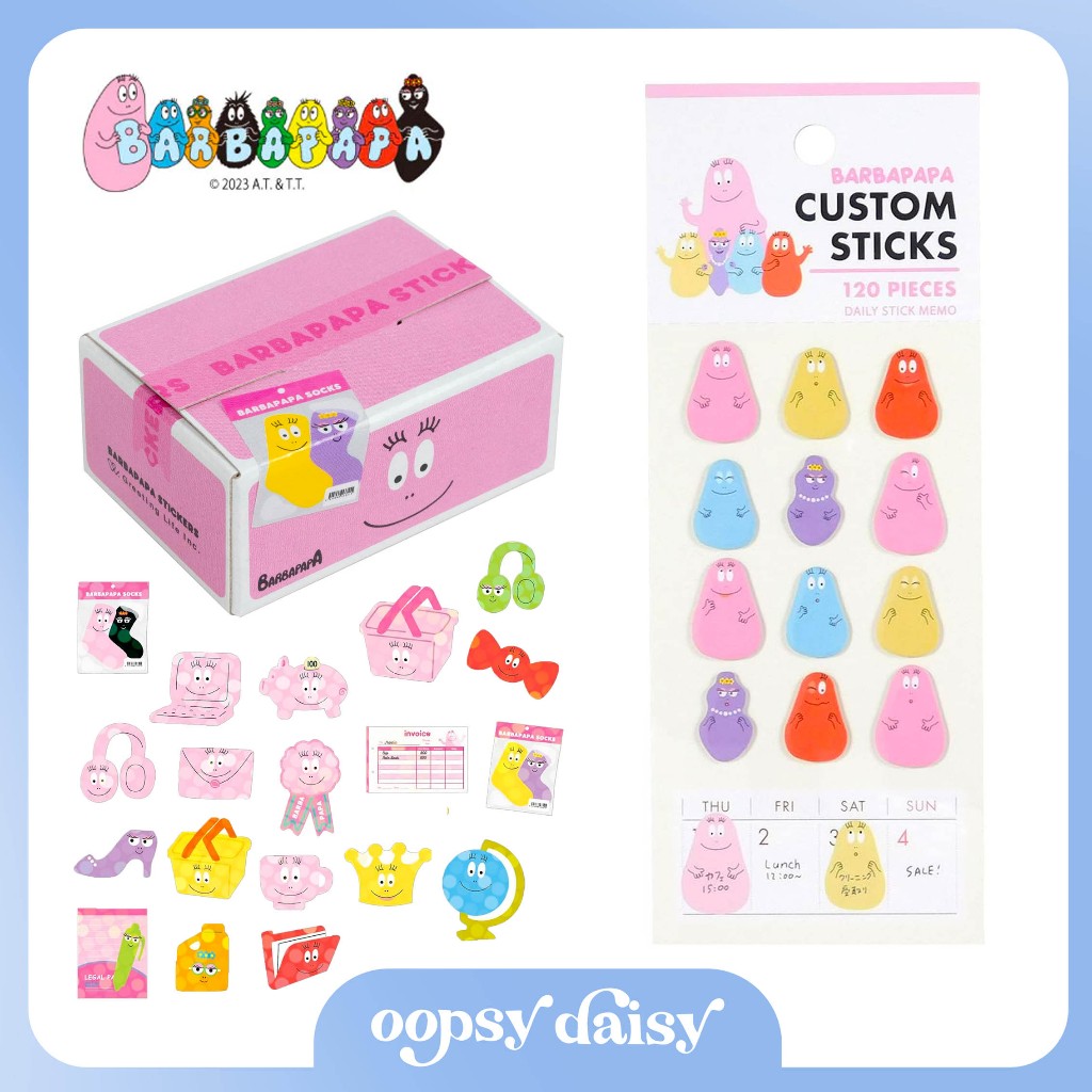 Barbapapa Sticker 40pcs In A Box/Custom Sticks From Japan | Shopee Malaysia