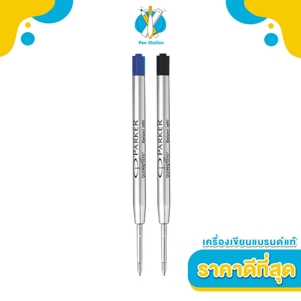 PARKER Ballpoint Pen Refill Quink Flow Head M 0.7 Black Ink Blue ...